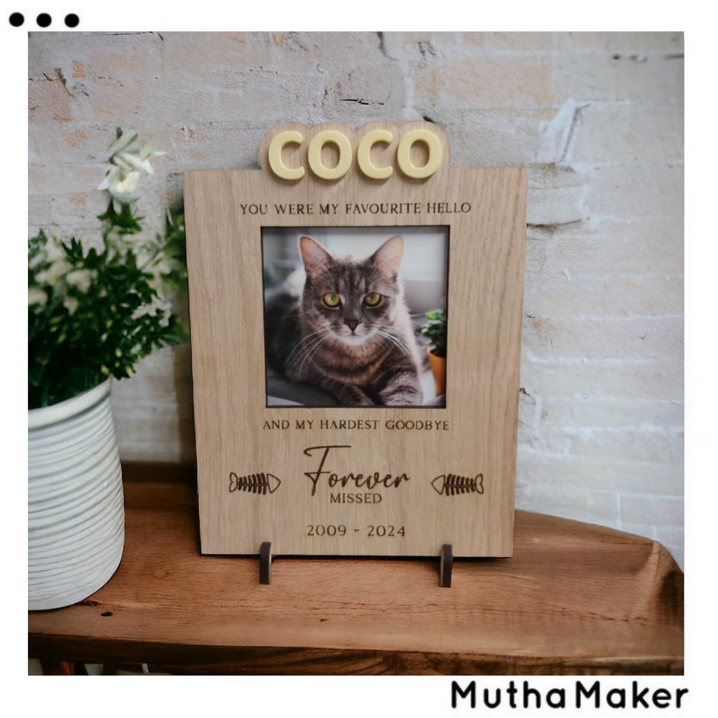 Personalised Cat Photo Frame – Mutha Maker